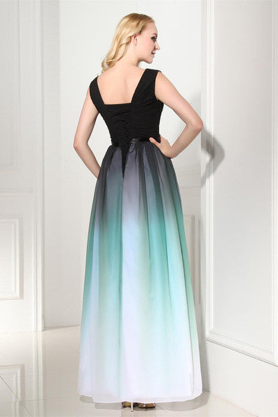 Ombre Chiffon Formal Dress,Robe De Soirée Longue,Long Evening Dress ...