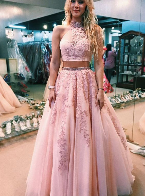 2023 Two Piece Rose Pink Grade 8 Grad Dresses Prom Dress Ball Gown GDC1009